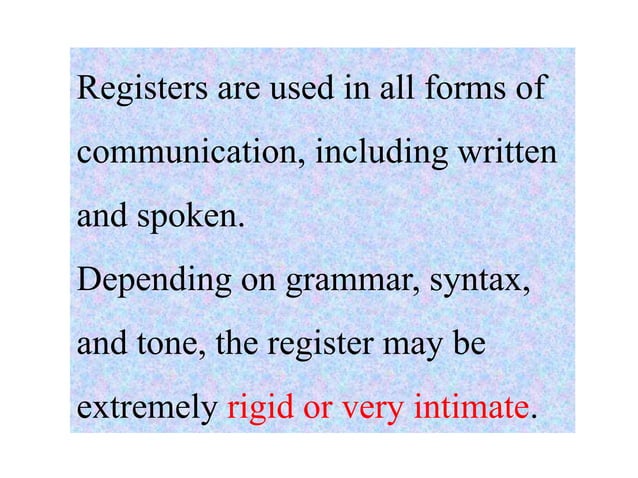 Language Register | PPTX