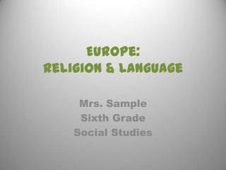 Language & religion | PPTX