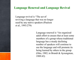 Language revitalization presentation | PPTX