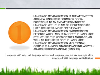 Language revitalization presentation | PPTX