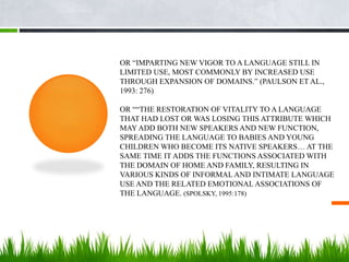 Language revitalization presentation | PPTX