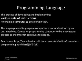 Programming Languages | PPT