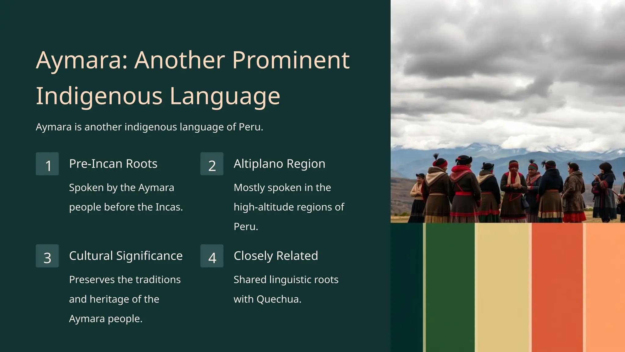 Languages of Peru: Spanish, Quechua, Aymara | PPTX