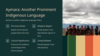 Languages of Peru: Spanish, Quechua, Aymara | PPTX