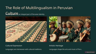Languages of Peru: Spanish, Quechua, Aymara | PPTX