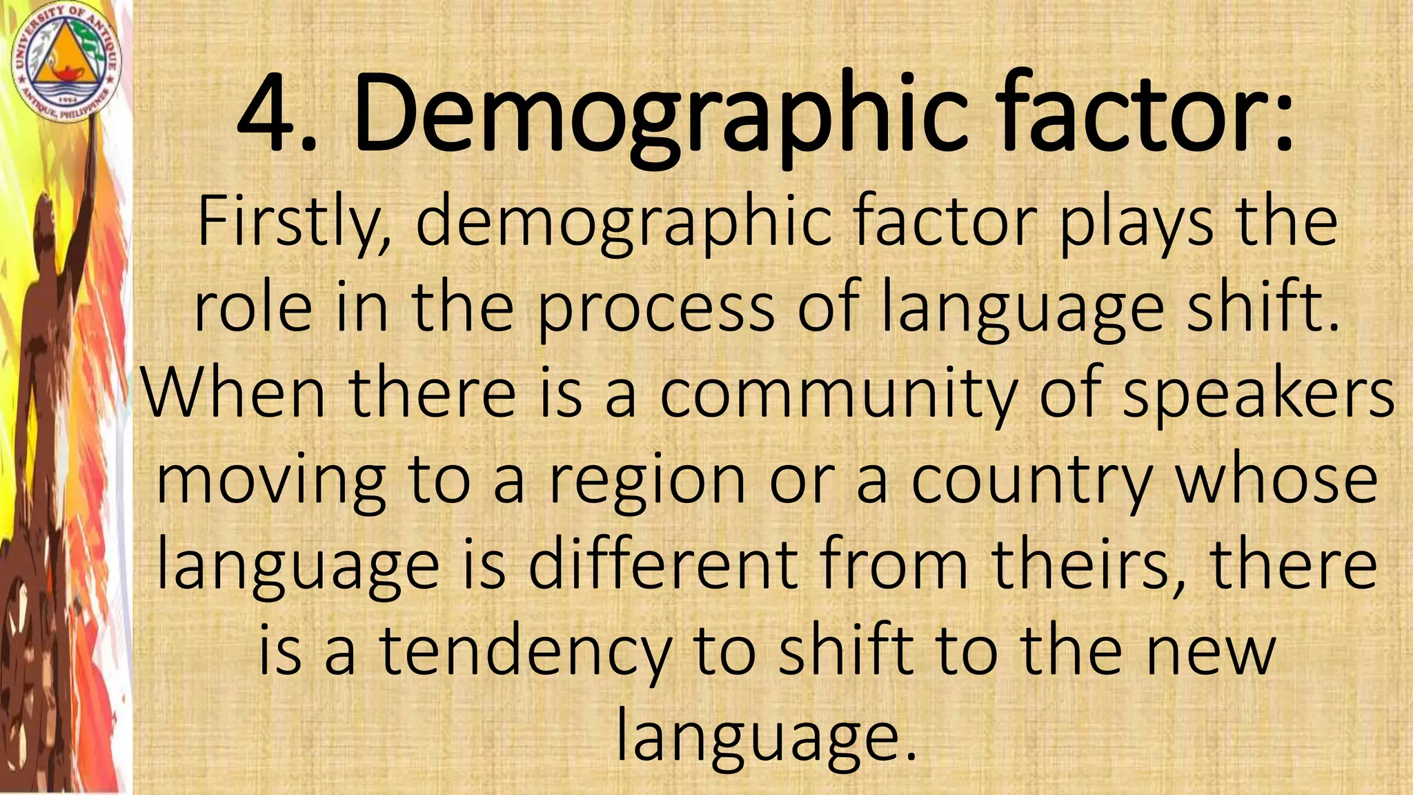 Language Shift and Factors Contributing to Language Shift | PPTX