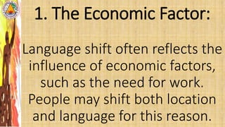 Language Shift and Factors Contributing to Language Shift | PPTX