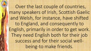 Language Shift and Factors Contributing to Language Shift | PPTX