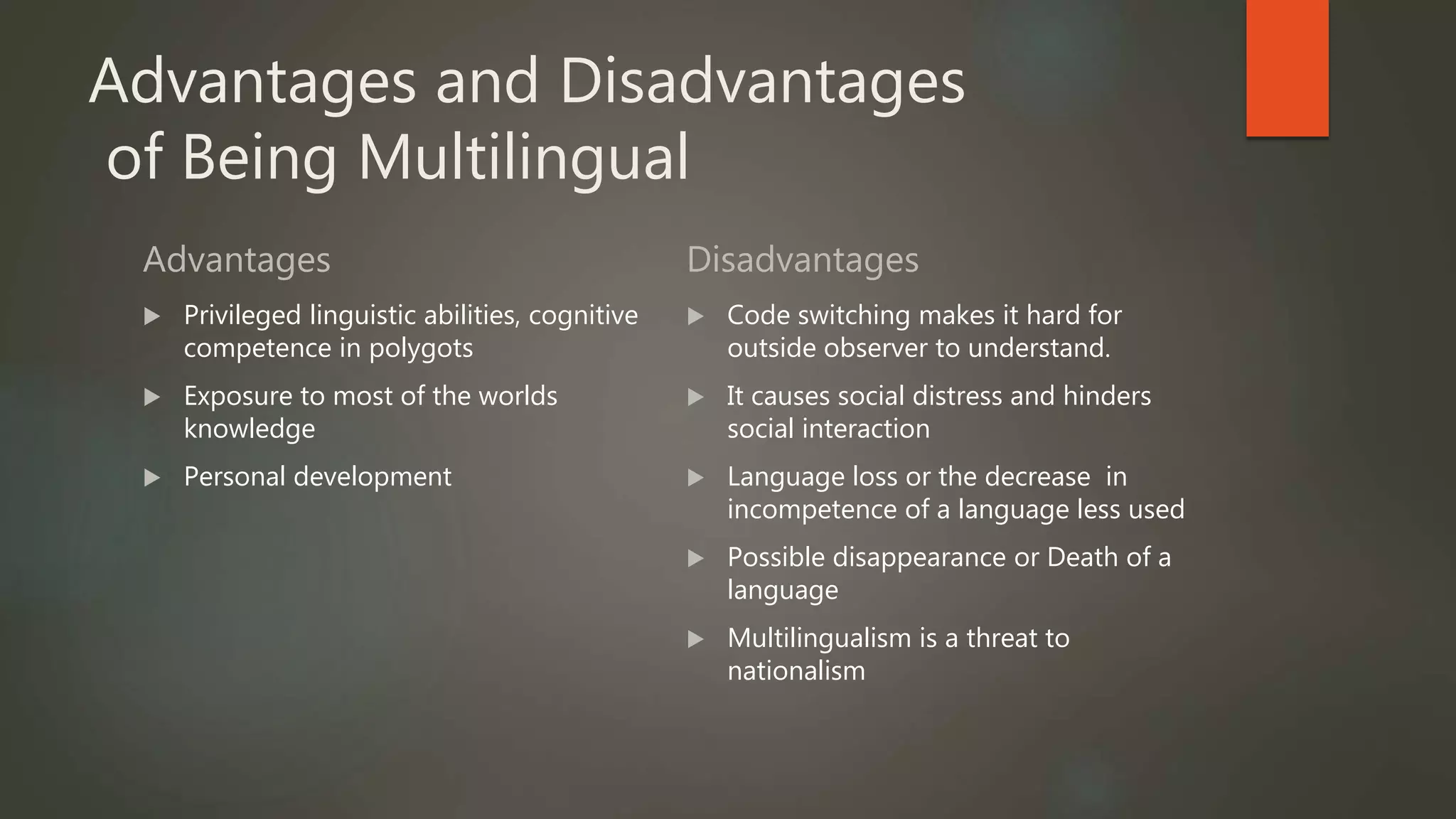 Languages in contact Sociolinguistics | PPTX