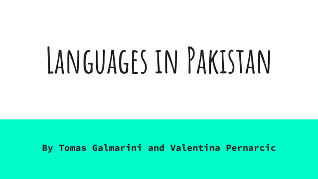 Languages in pakistan | PPT