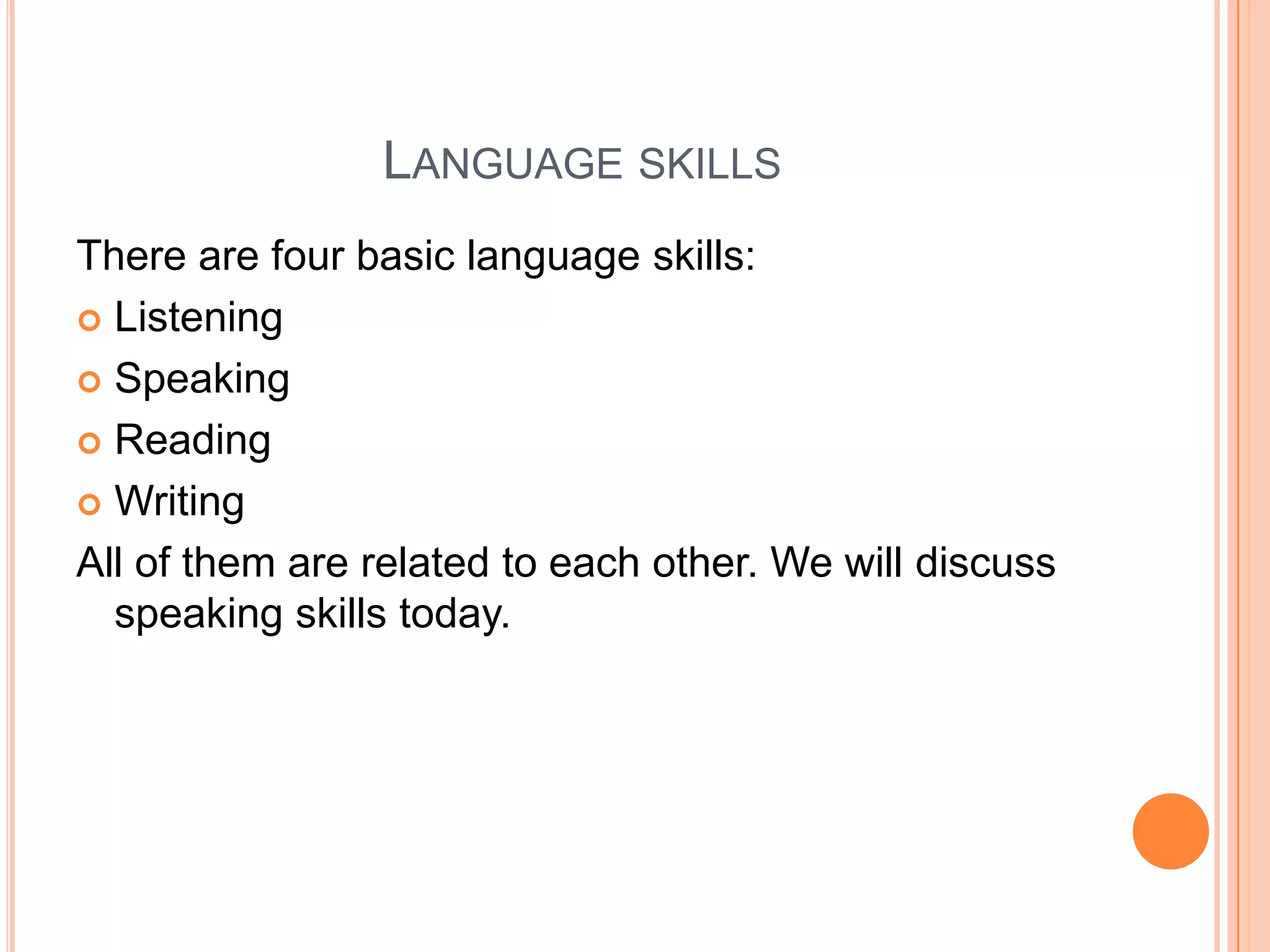 Language skills | PPTX