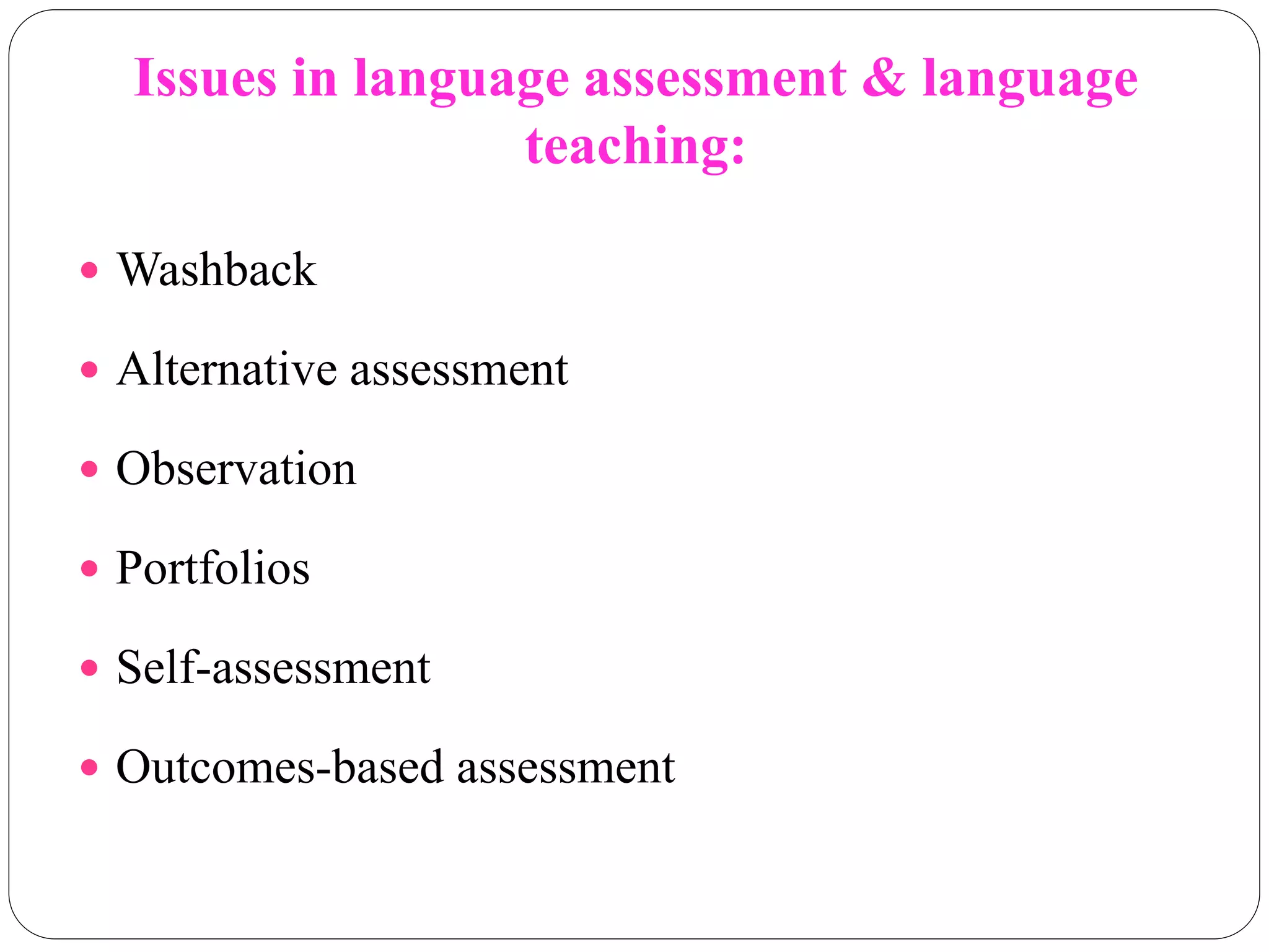 Language skills & assessment | PPSX