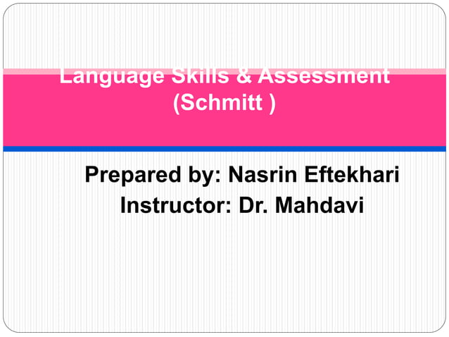 Language skills & assessment | PPSX