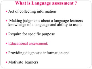 Language skills & assessment | PPSX