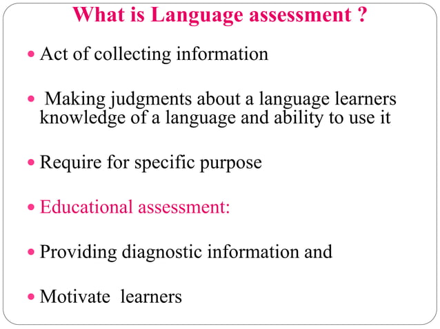 Language skills & assessment | PPSX