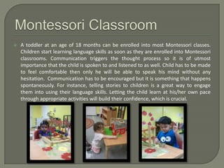 Language skills with montessori schools | PPTX