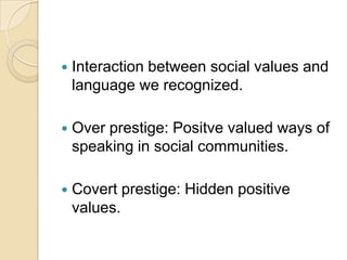 Language, society and culture | PPTX