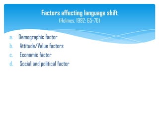 Language sociolinguistics presentation | PPTX