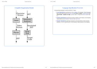 Language Specification in Programming Languages | PPT