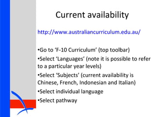 ACARA Languages update | PPT