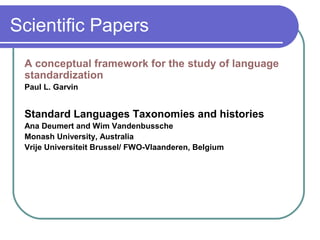 Language standardization: How and why | PPT