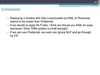 Survey on Script-based languages to write a Chatbot | PPTX ...