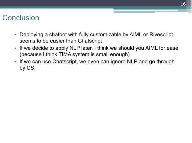 Survey on Script-based languages to write a Chatbot | PPTX ...
