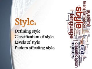 Language & style | PPT