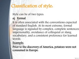 Language & style | PPT