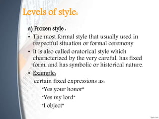 Language & style | PPT