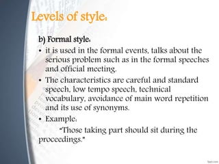 Language & style | PPT