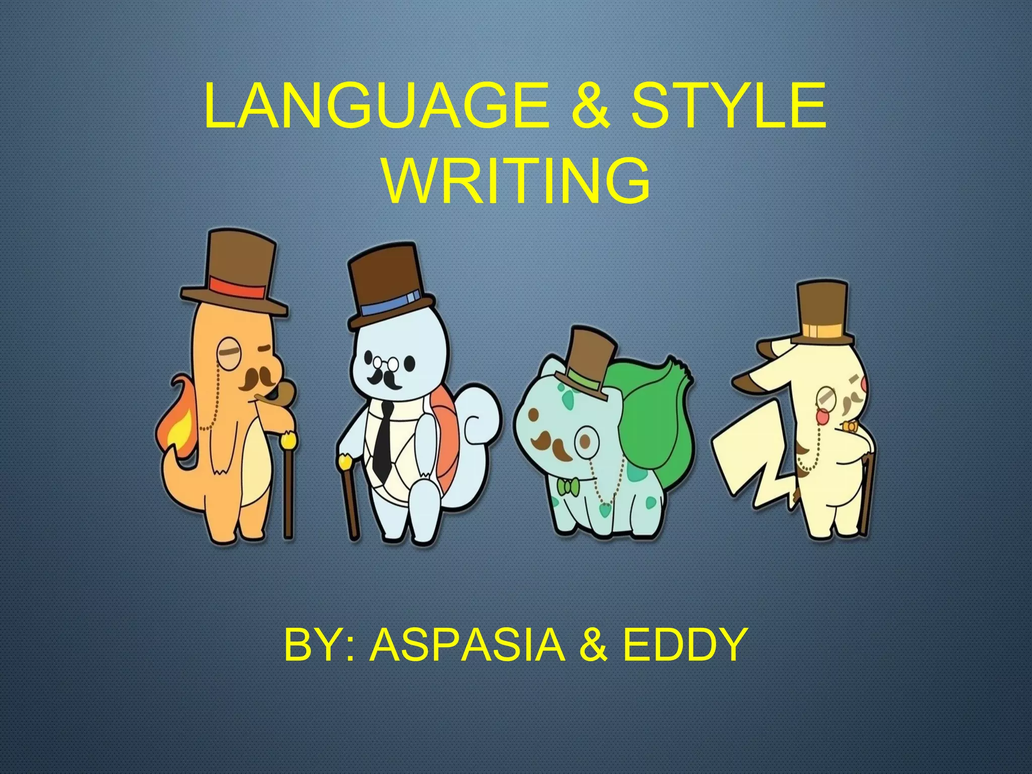 Language & Style of writing (Everything's Arranged) | PPT