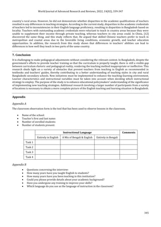 Languages used by teachers in English-language classrooms: An EFL ...