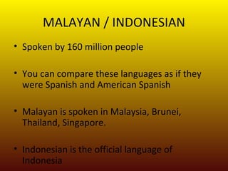 Languages in the world, by Julio Jose Lopez Vega | PPS