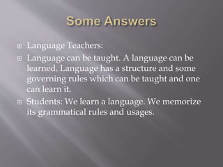 Language teaching: A New Approach | PPT
