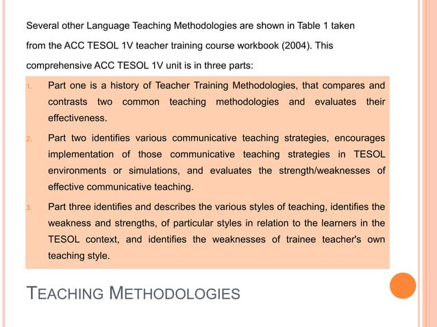 Language teaching methodologies | PPT
