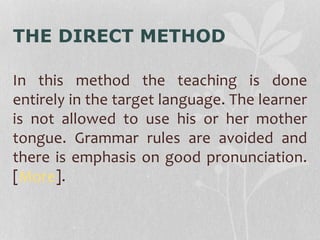 Language teaching methodologies | PPTX