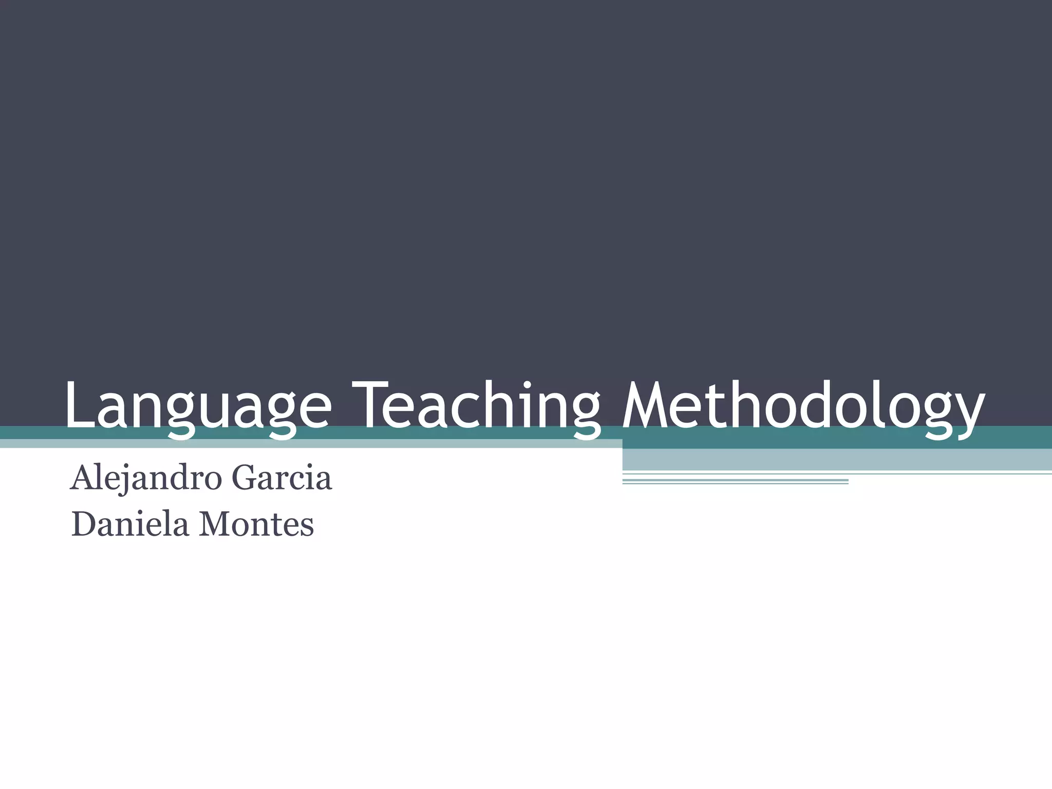 Language Teaching Methodology | PPT | Education