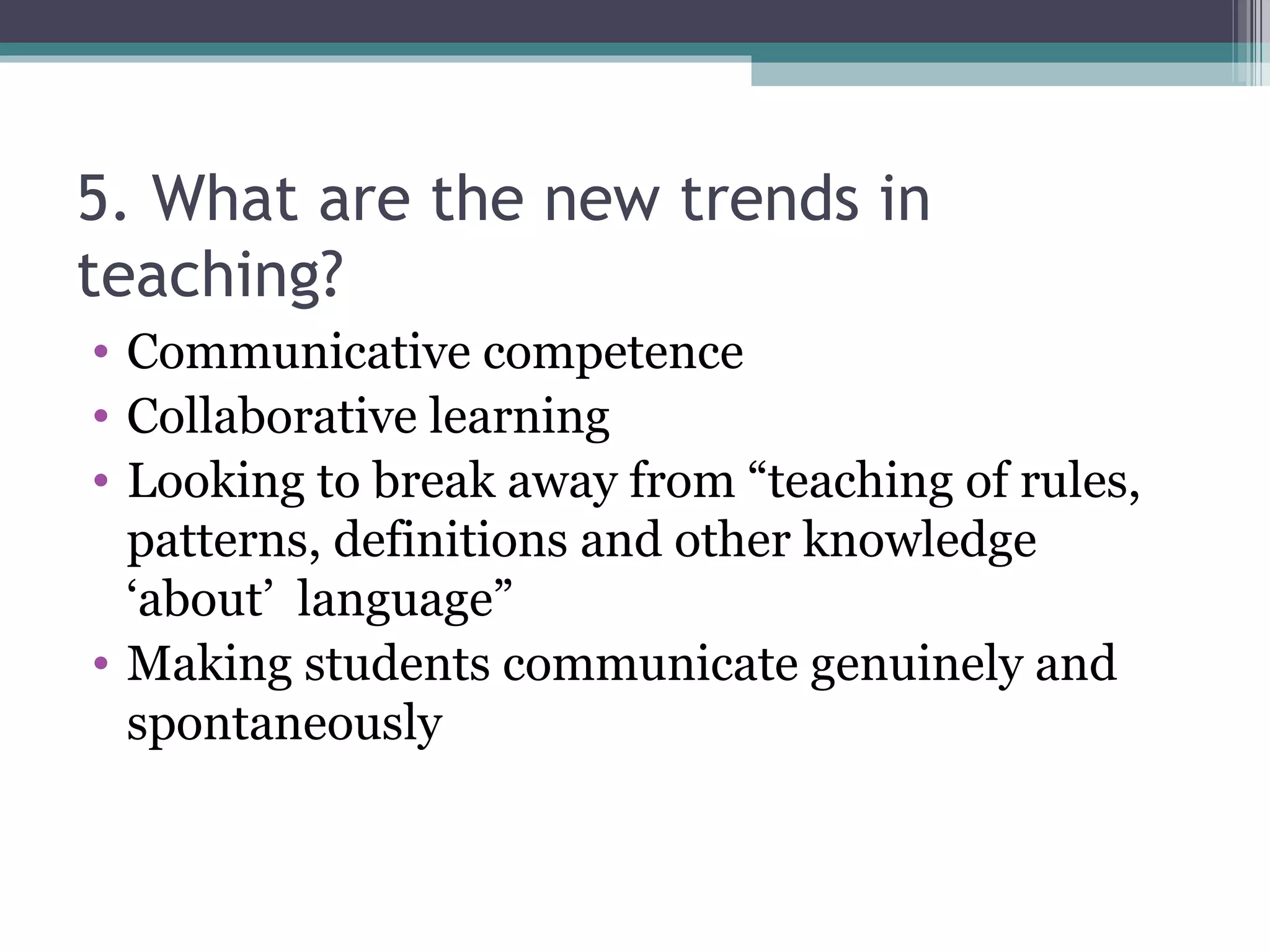 Language Teaching Methodology | PPT | Education