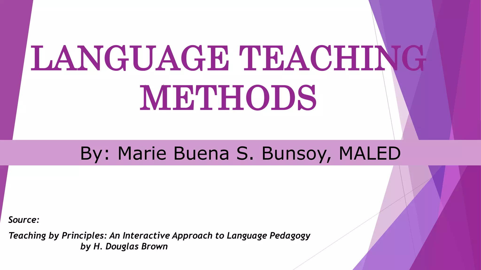 Language teaching methods | PPT