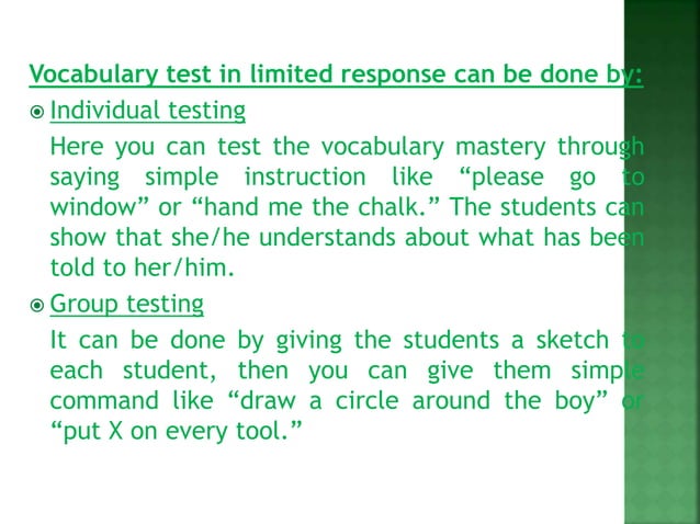 Language testing (Testing Vocabulary)-Adapted from Madsen | PPTX ...