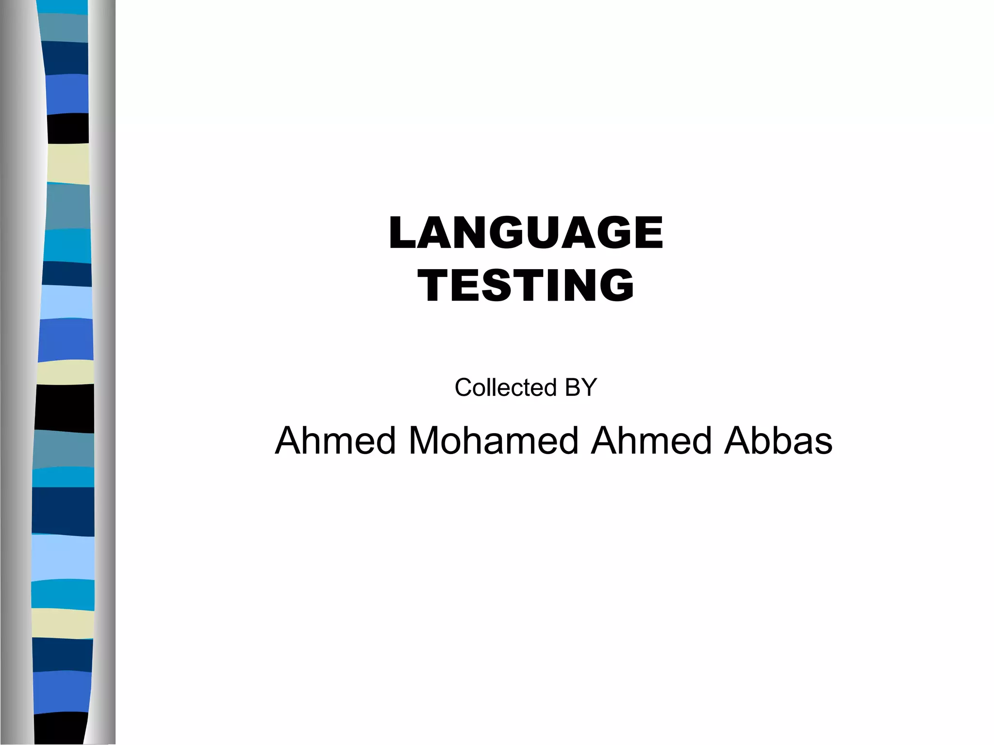 Language testing | PPT