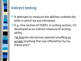 Language testing | PPT