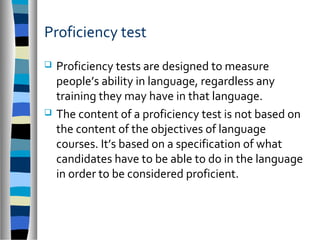 Proficiency Test
