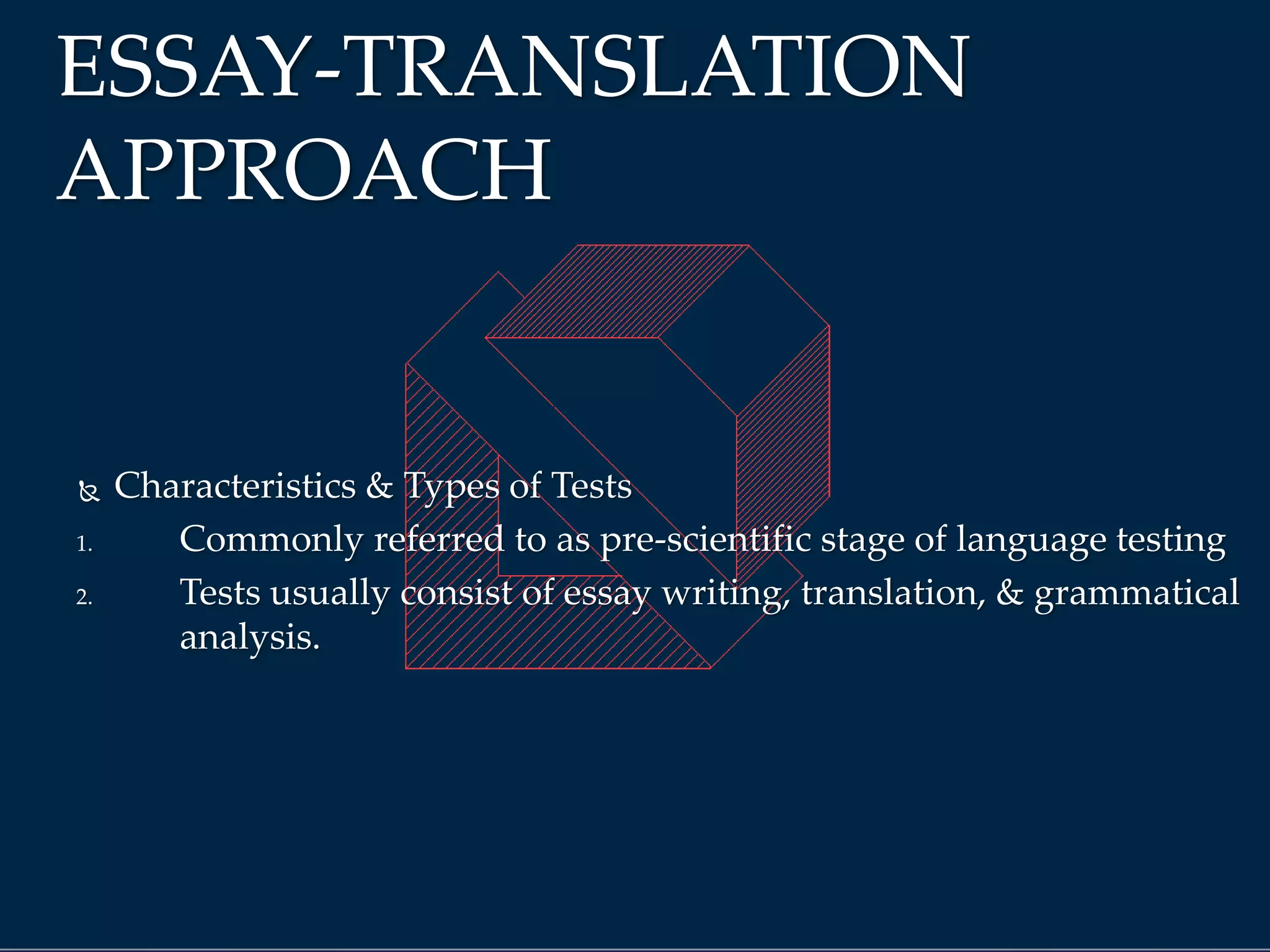 Language testing approaches & techniques | PPTX