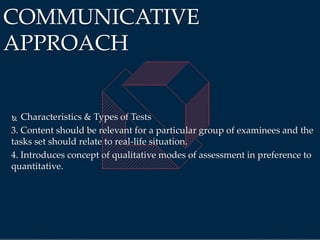 Language testing approaches & techniques | PPTX