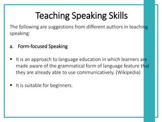Testing the Productive Skills: Speaking and Writing | PPTX