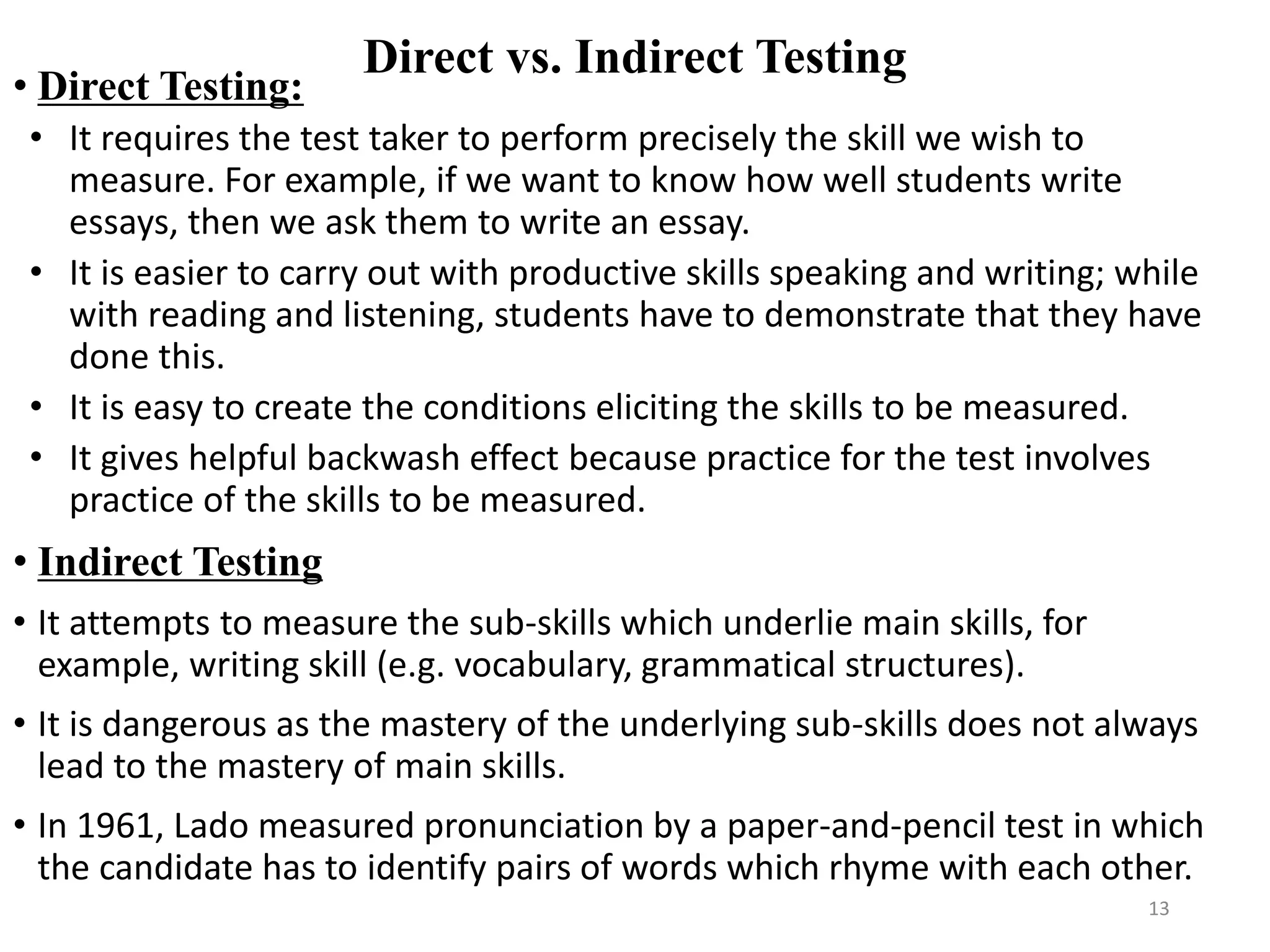 Language testing | PPT | Standardized Testing | Educational Assessment