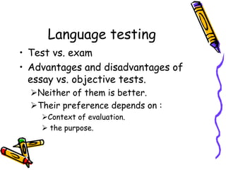 Language testing - Contrastive analysis | PPTX