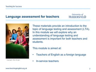 Language testing and assessment t ev10 | PPT